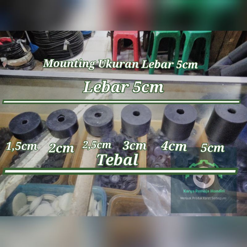 Jual Karet Mounting dudukan mesin 5x5 cm lobang 12 mm | Shopee Indonesia