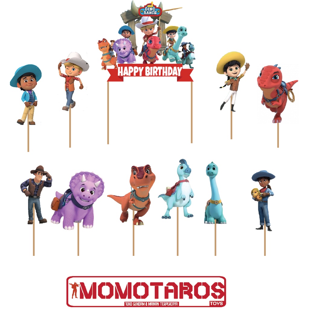 Jual Topper cake Dino Ranch set | Shopee Indonesia