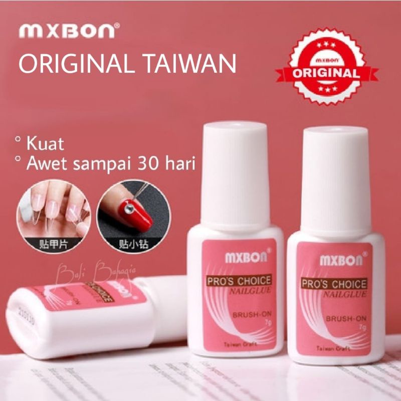 Jual Lem Mxbon Original Nail Art Lem Kuku Palsu Taiwan Mxbon Pink dan ...