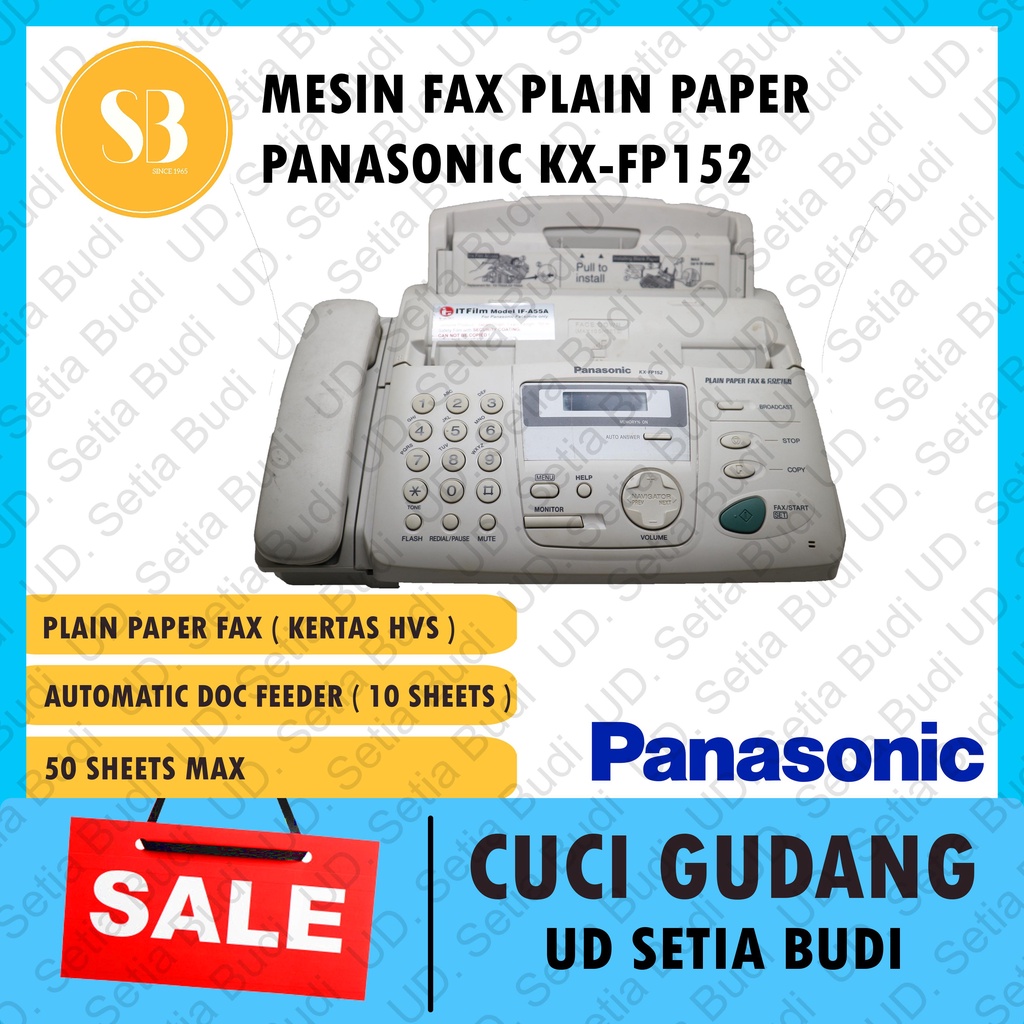 Jual Mesin Fax Kertas HVS / Plain Paper Fax Panasonix KX-FP152 | Shopee ...