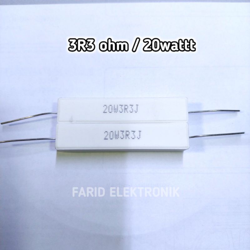 Jual Resistor 3.3ohm 3R3 ohm 20w 20watt | Shopee Indonesia