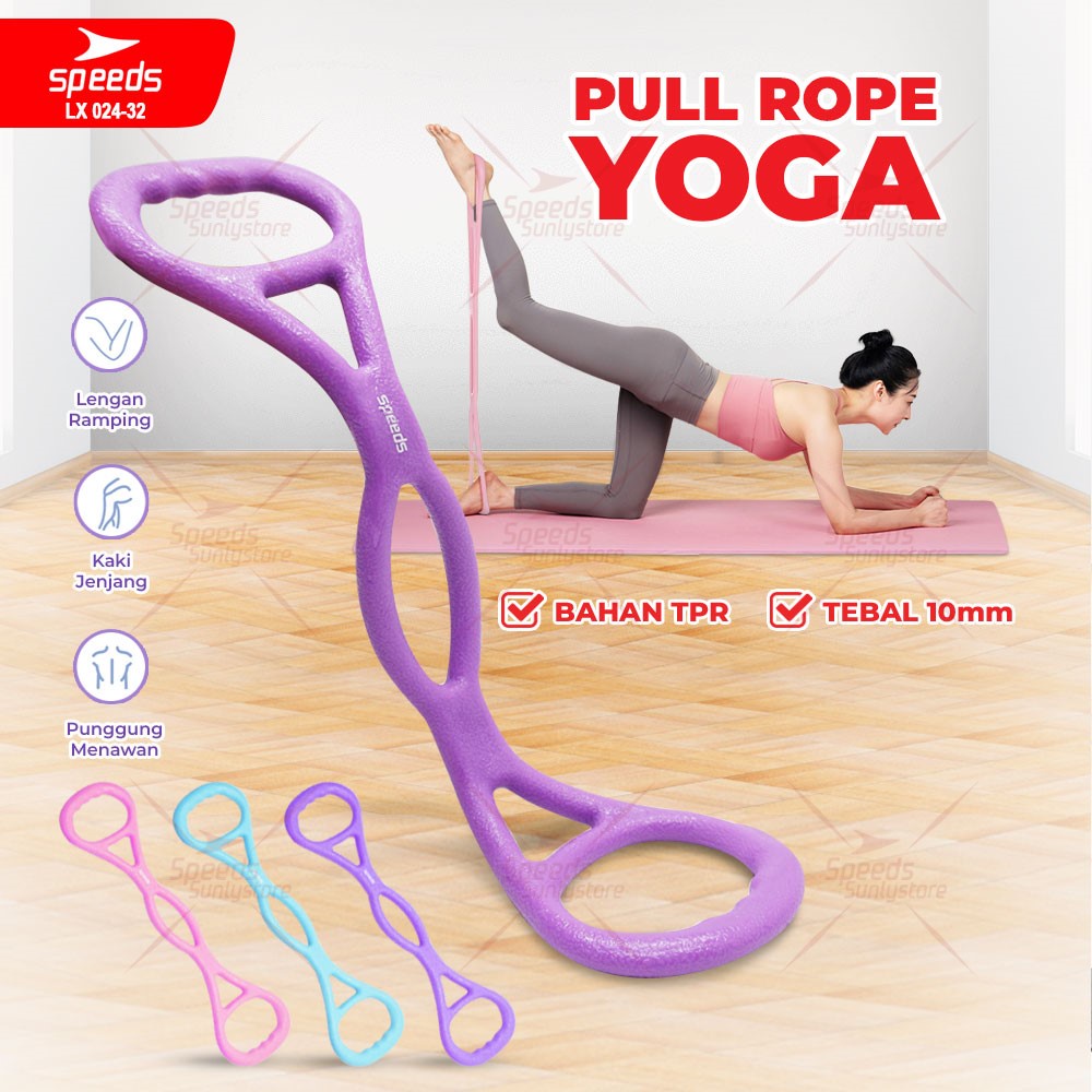 Jual SPEEDS Tali Yoga Yoga Pull Rope Fitness Elastis Tebal 10mm Tali ...