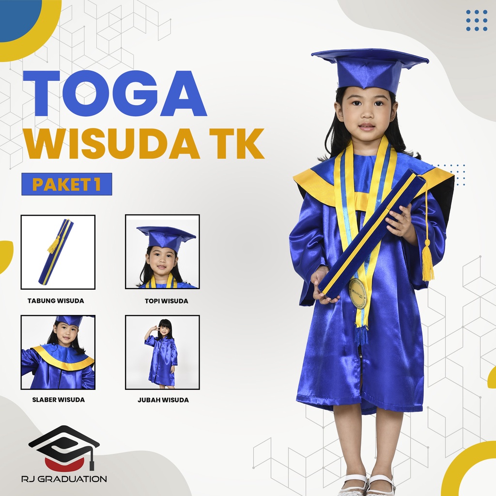 Jual Paket toga wisuda Tk / Jual paket toga wisuda paud / jubah wisuda ...