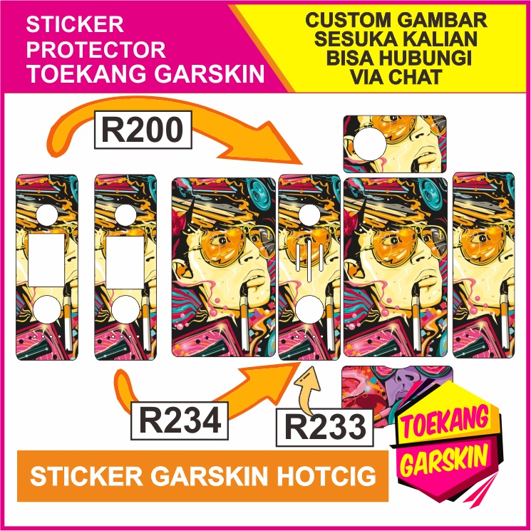 Jual STICKER GARSKIN HOTCIG R200, R233 DAN R234 SPECIAL EDITION ...