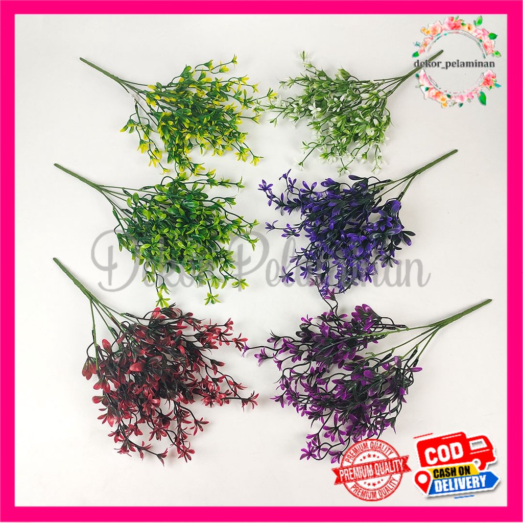Jual COD AKSESORIS MELATI MEKAR PLASTIK CABANG 5 ARTIFICIAL - DAUN ...