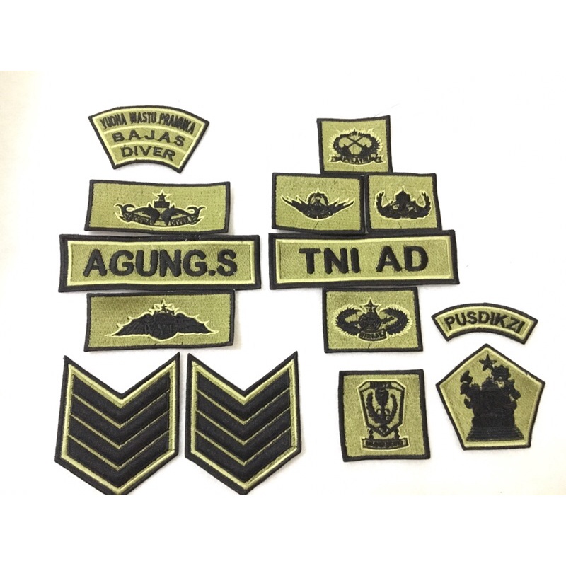 Jual Atribut PDL TNI AD terbaru/ bordiran full benang | Shopee Indonesia