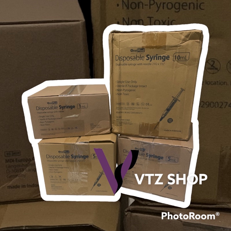 Jual Spuit Syringe Onemed Box 100 pcs 1 cc 3 cc 5 cc 10 cc | Shopee ...