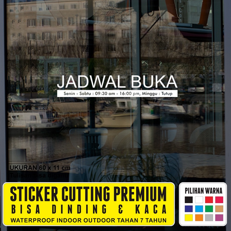 Jual Sticker Kaca Open Close Jadwal Buka Tutup Cafe Kafe Toko Stiker ...