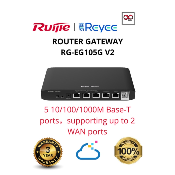 Jual Ruijie Reyee RG-EG105G V2 Series Cloud Managed Router | Shopee Indonesia