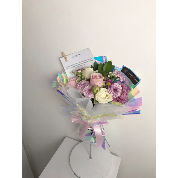 Jual BEST SELLER! FRESH FLOWER BOUQUET WITH HOLOGRAM WRAPPING | BUKET ...