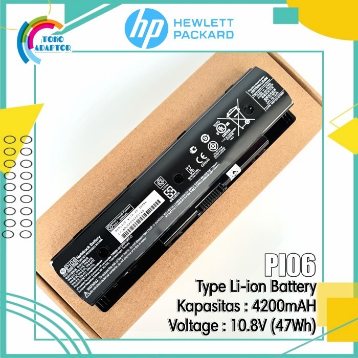 Jual Baterai Battery HP PI06 PI09 TPN-Q119 TPN-Q120 TPN-Q121 TPN-Q122 ...
