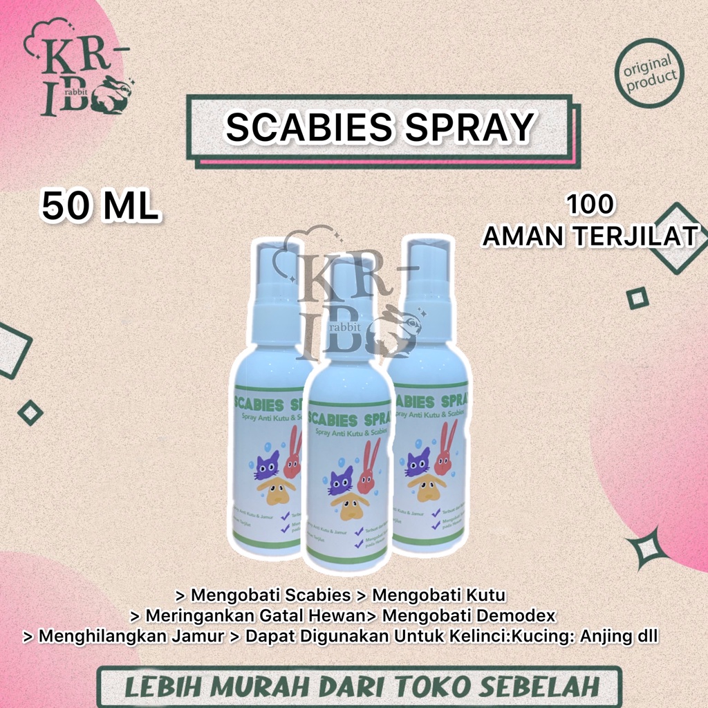 Jual Obat Anti Kutu Kucing Obat Scabies Kelinci - Scabiespray | Shopee ...