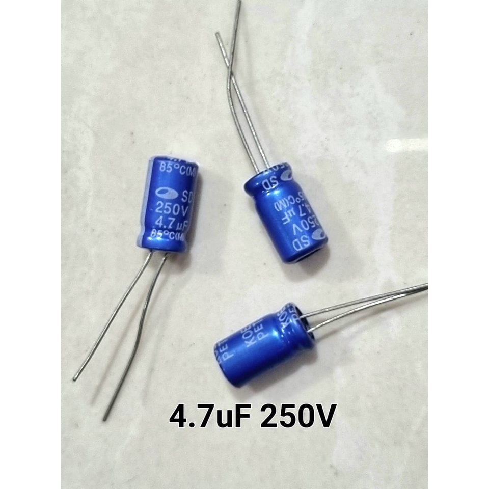 Jual Kapasitor Capacitor ELCO 4.7uf 250v / 4.7 uf 250 v / 4.7uf/250v Elko 4.7uF 250V | Shopee ...