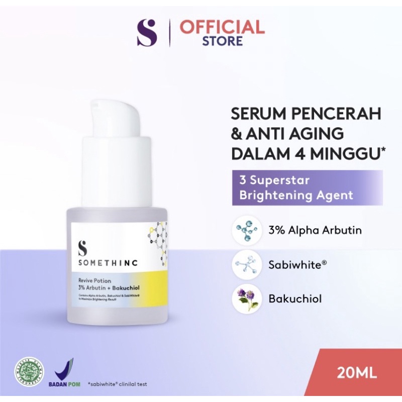 Jual SOMETHINC REVIVE POTION 3% ARBUTIN + BAKUCHIOL CONTAINS ALPHA ...