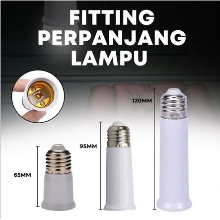 Jual Sambungan Fitting Bohlam Lampu Sambung Ekstension Fiting Ekstensi E27 gantung rumah socket ...