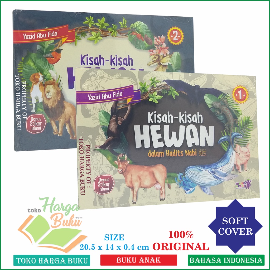 Jual Paket 2 Buku Kisah-Kisah Hewan Dalam Hadits Nabi Jilid 1 2 Buku Anak Muslim Islam Tentang ...