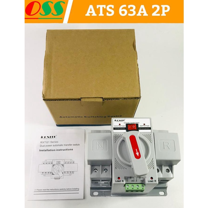 Jual Ats Auto Transfer Switch Ats 63A 2P 2 Pole Untuk Otomatis Genset | Shopee Indonesia
