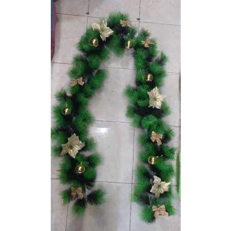 Jual garlan natal 2.7m plus aksesoris | Shopee Indonesia