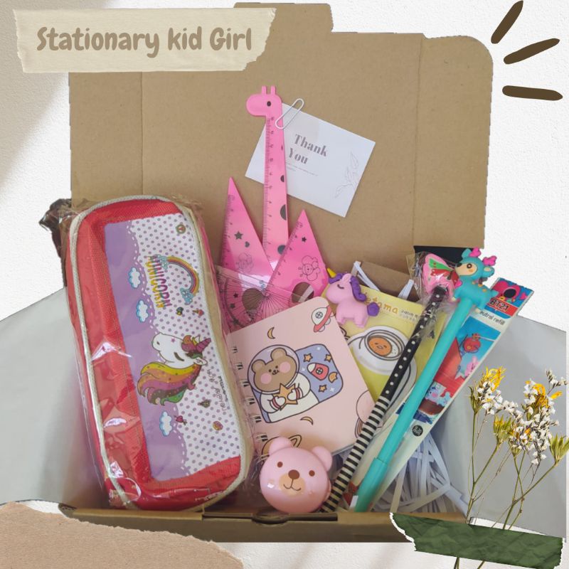 Jual PAKET STATIONERY GIFT BOX MURAH KIDS EDITON ANAK CEWEK KADO ULTAH ...
