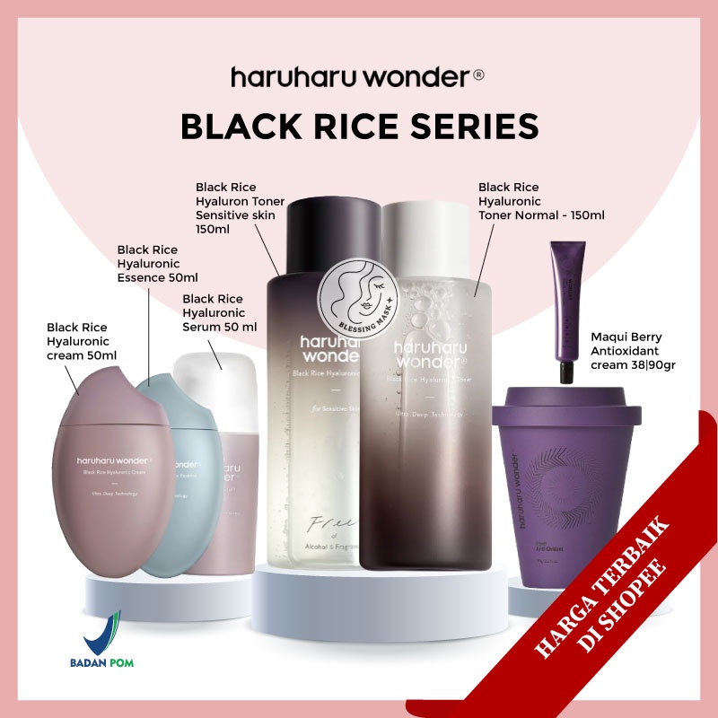 Jual HaruHaru WONDER Black Rice Hyaluronic Series | Haru haru Wonder ...