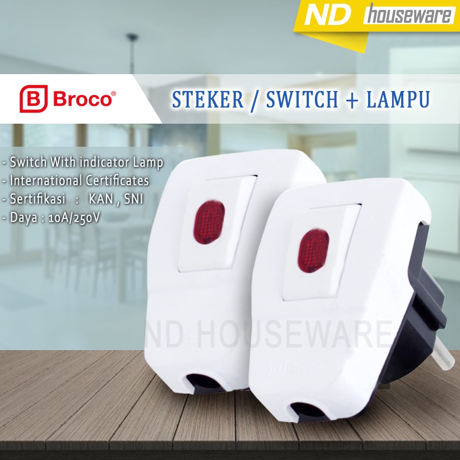 Jual Steker Lampu / Switch + Saklar Lampu Broco | Shopee Indonesia