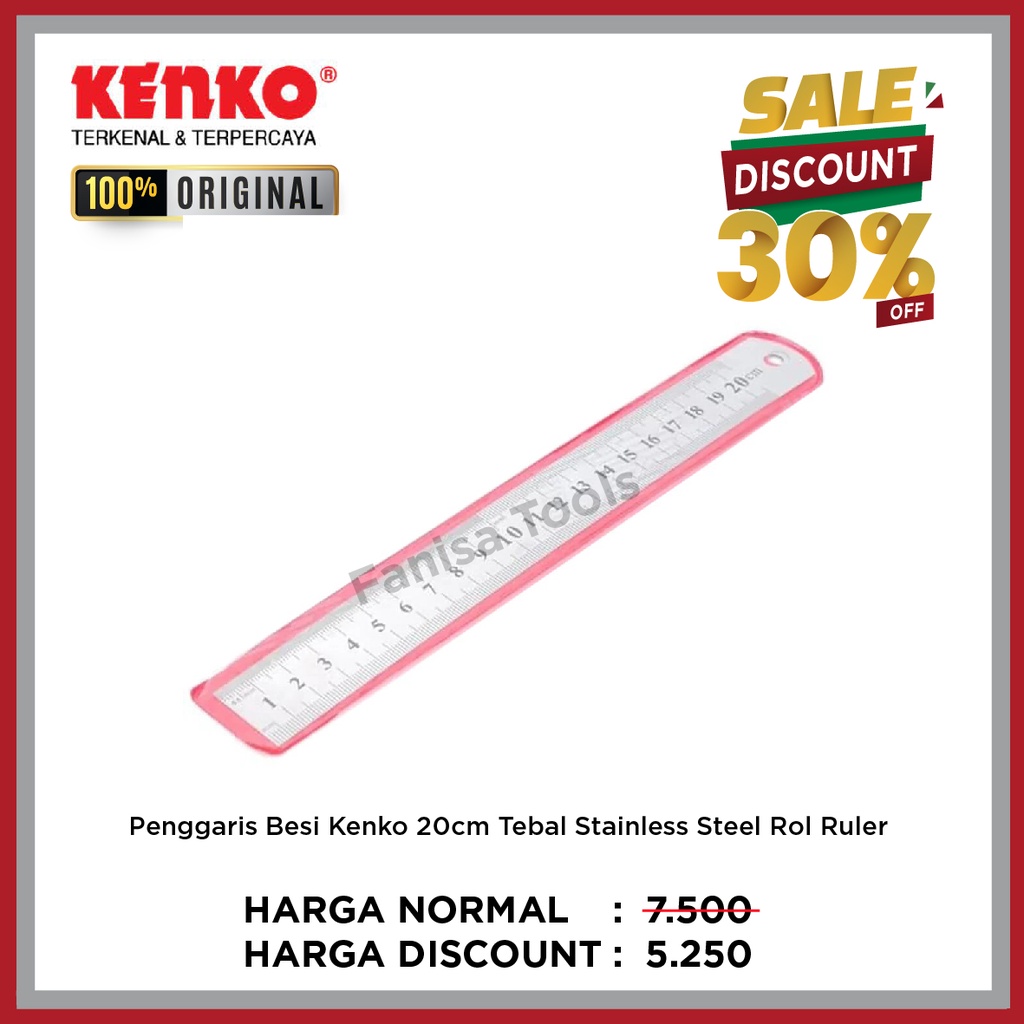 Jual Penggaris Besi Kenko 20cm Tebal Stainless Steel Rol Ruler | Shopee ...