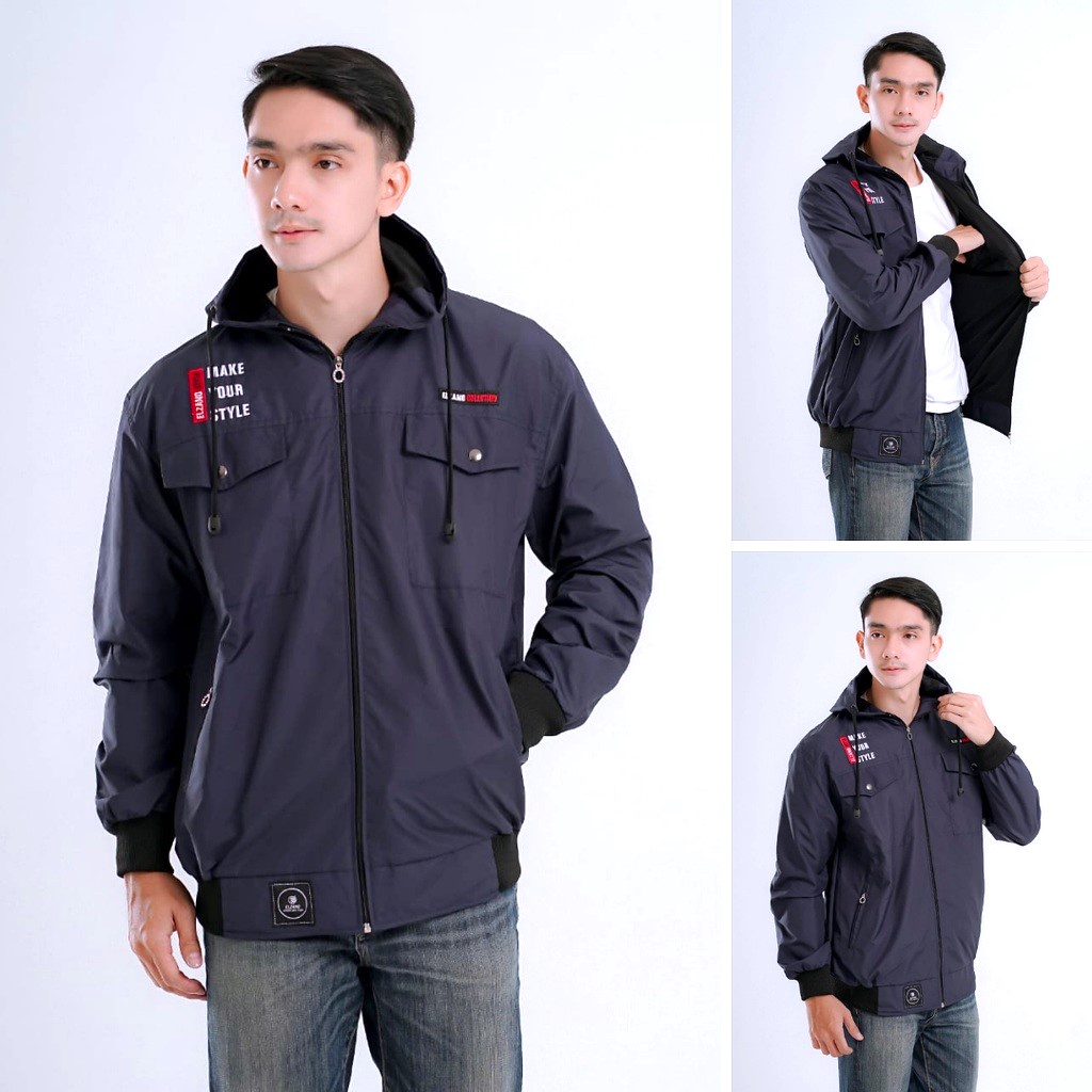 Jual Jaket pria IKC 002 distro cbr six Bandung hoodie dua sisi bolak balik keren grosir pakaian ...