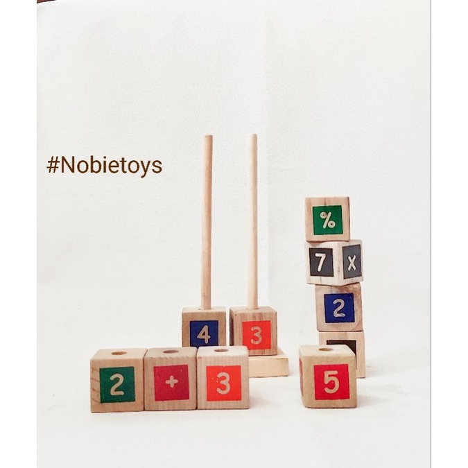 Jual Nobie Menara Angka (mainan kayu edukasi) | Shopee Indonesia