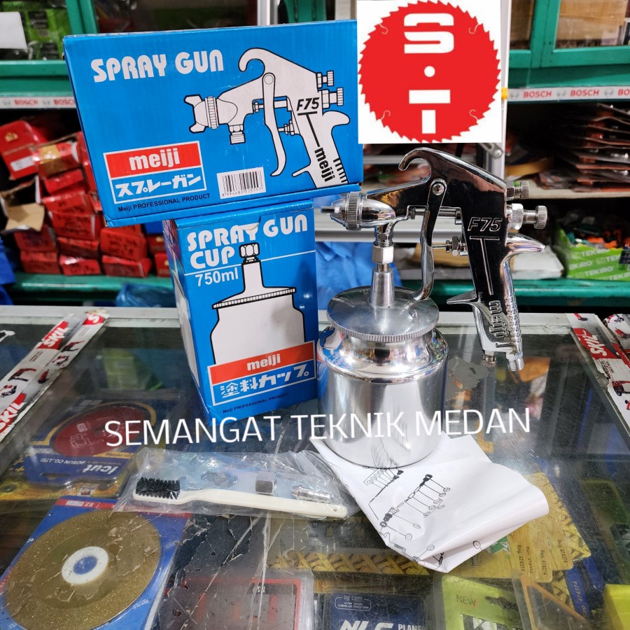 Jual MEIJI F75 SPRAY GUN SEMPROTAN ANGIN CAT MEIJI TABUNG BAWAH F 75 ...