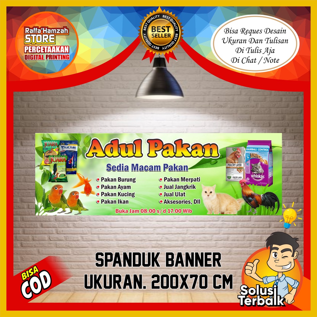 Jual Spanduk Pakan Burung / Sepanduk Pakan Burung / Banner Pakan Burung ...