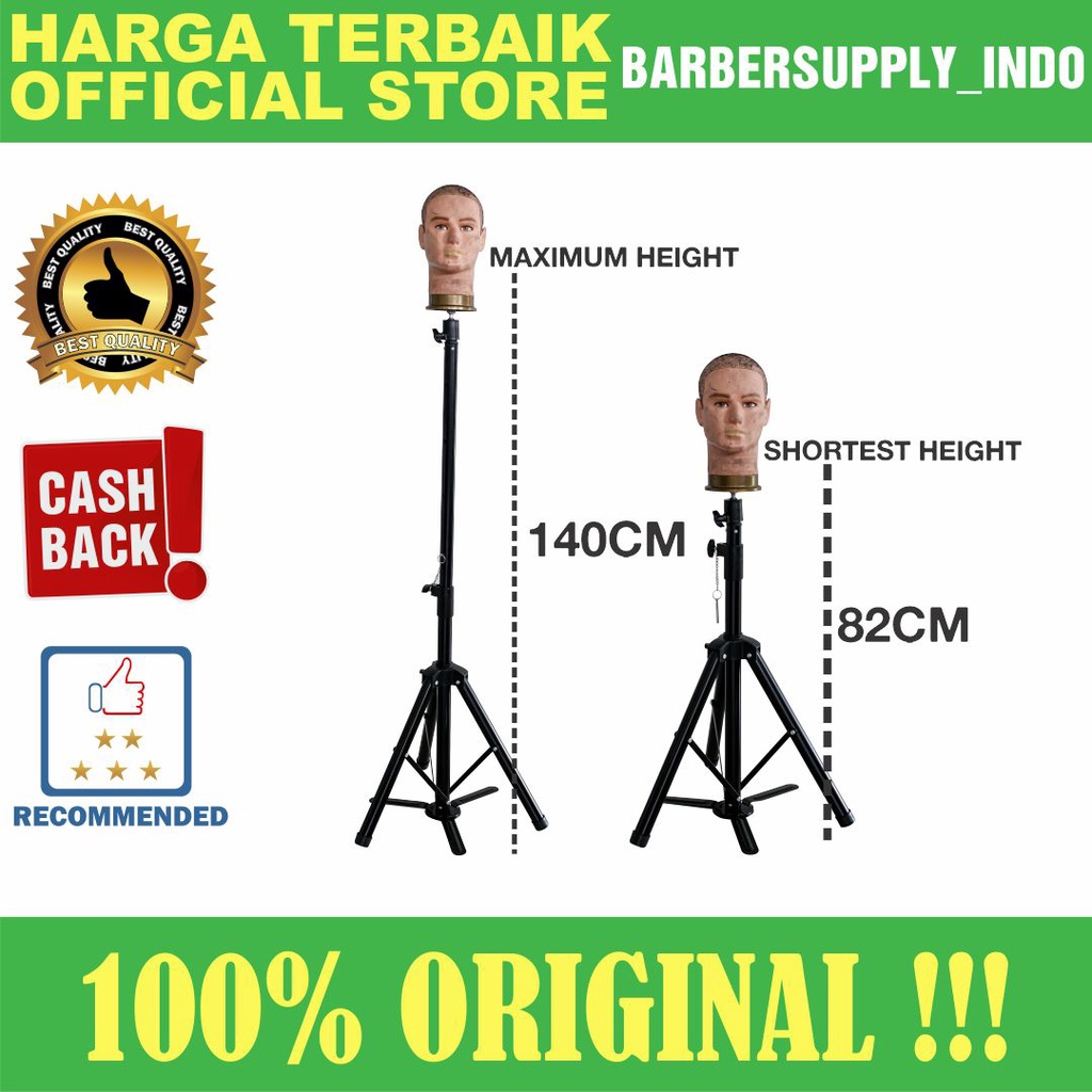 Jual Tripod Manekin Kepala Rambut Penyangga Manekin Kepala | Shopee ...