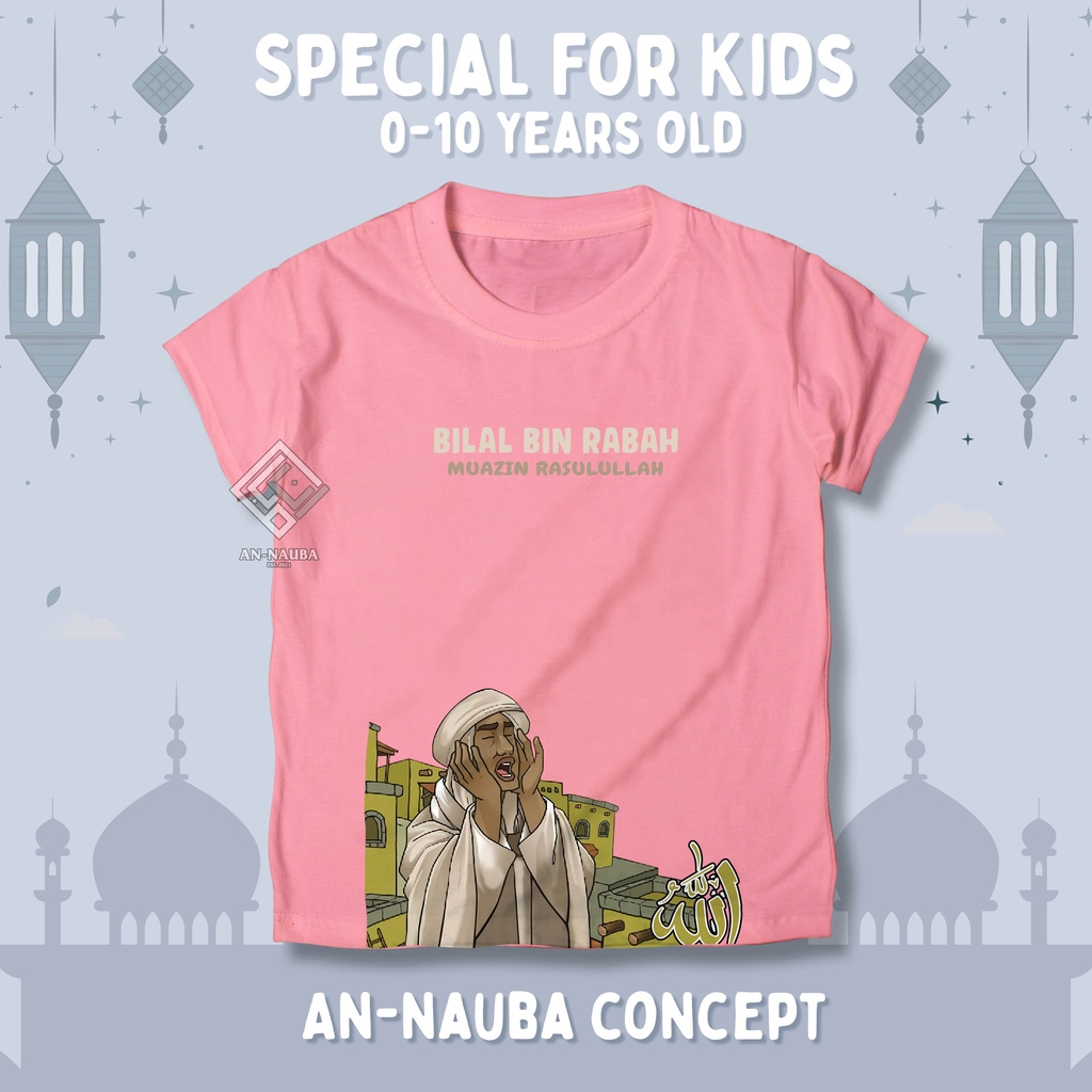 Jual KAOS ANAK BILAL BIN RABAH MUAZIN RASULULLAH / Baju Dakwah Muslim ...