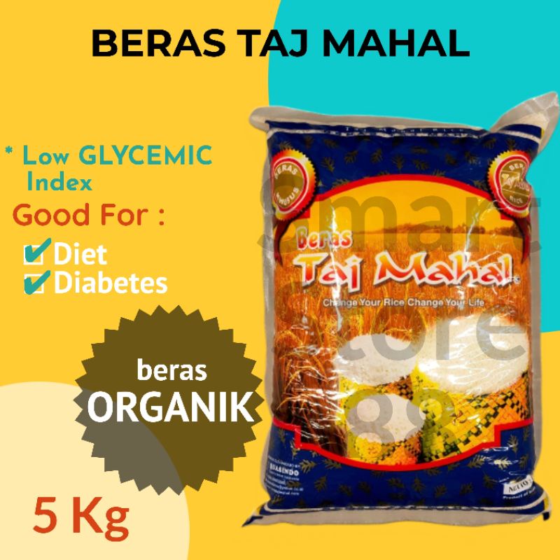 Jual TAJ MAHAL BERAS DIABETES 5KG BERAS DIET BERAS KESEHATAN | Shopee ...