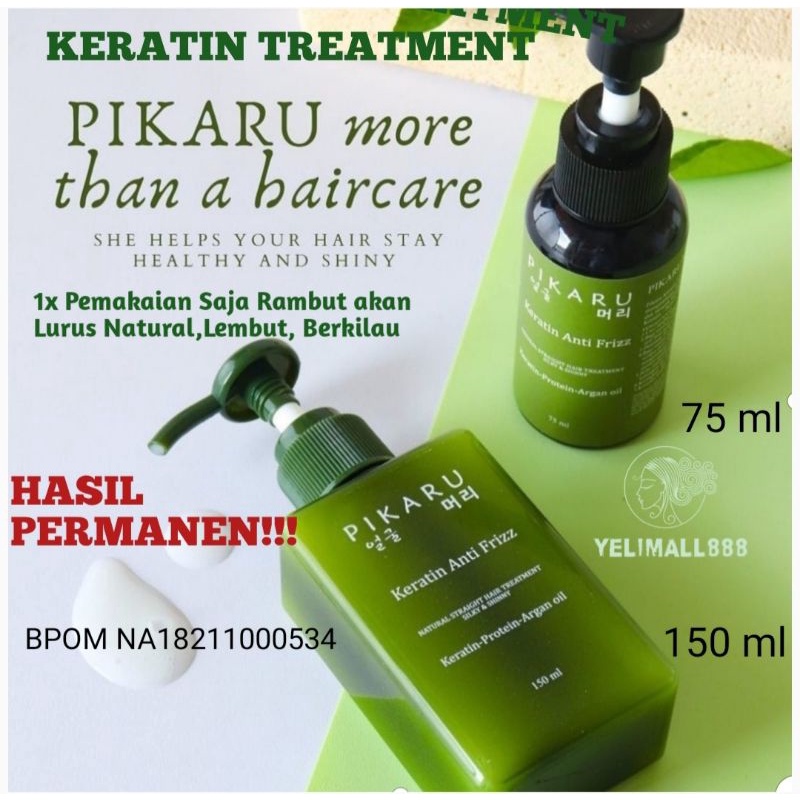 Jual PIKARU Keratin Treatment Rambut Anti Frizz Pelurus Rambut Hasil ...