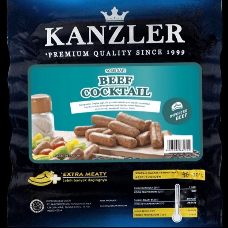 Jual Kanzler Beef Cocktail / Sosis Mini 500gr | Shopee Indonesia