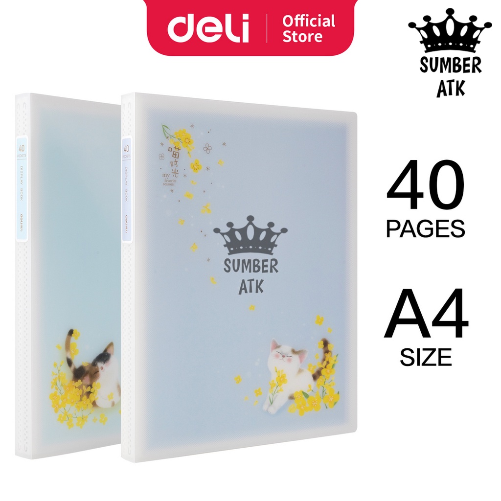 Jual Deli File Map Buku A4 30/40/60 Halaman Desain Kartun Anti Air Sangat Fleksibel 72607 72608 ...