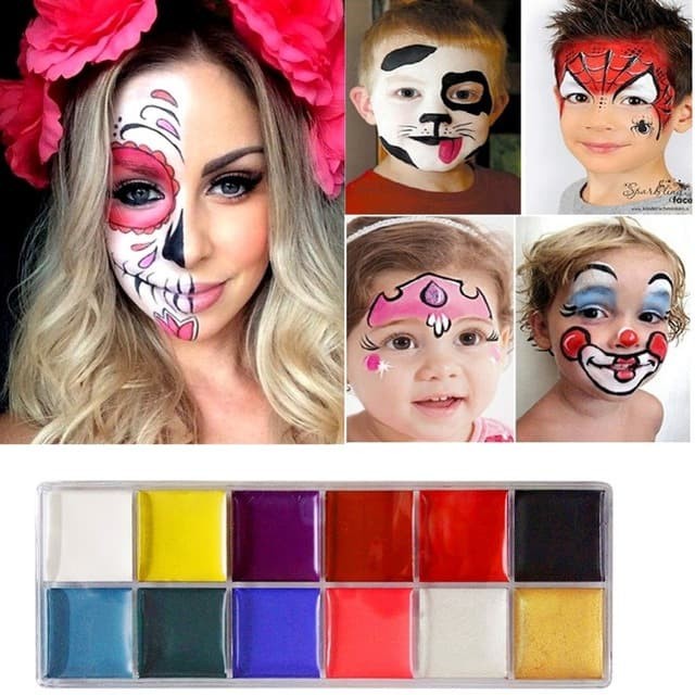 Jual VTEC 12 WARNA CAT TUBUH / Face Body Painting V TEC 1912 12 WARNA ...