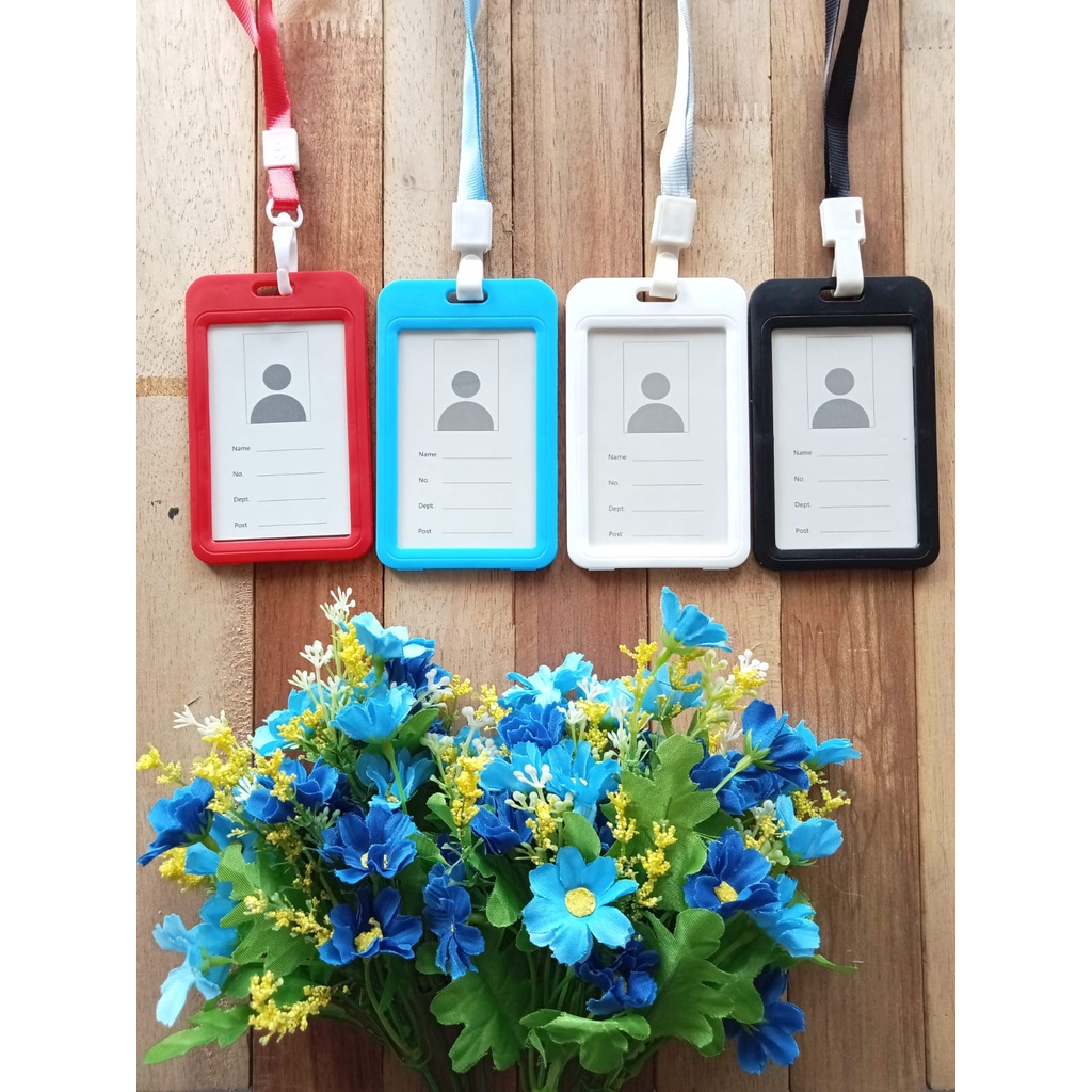Jual (1SET) ID CARD + TALI Name Tag | Double Sides Dua Sisi | Plastik ...