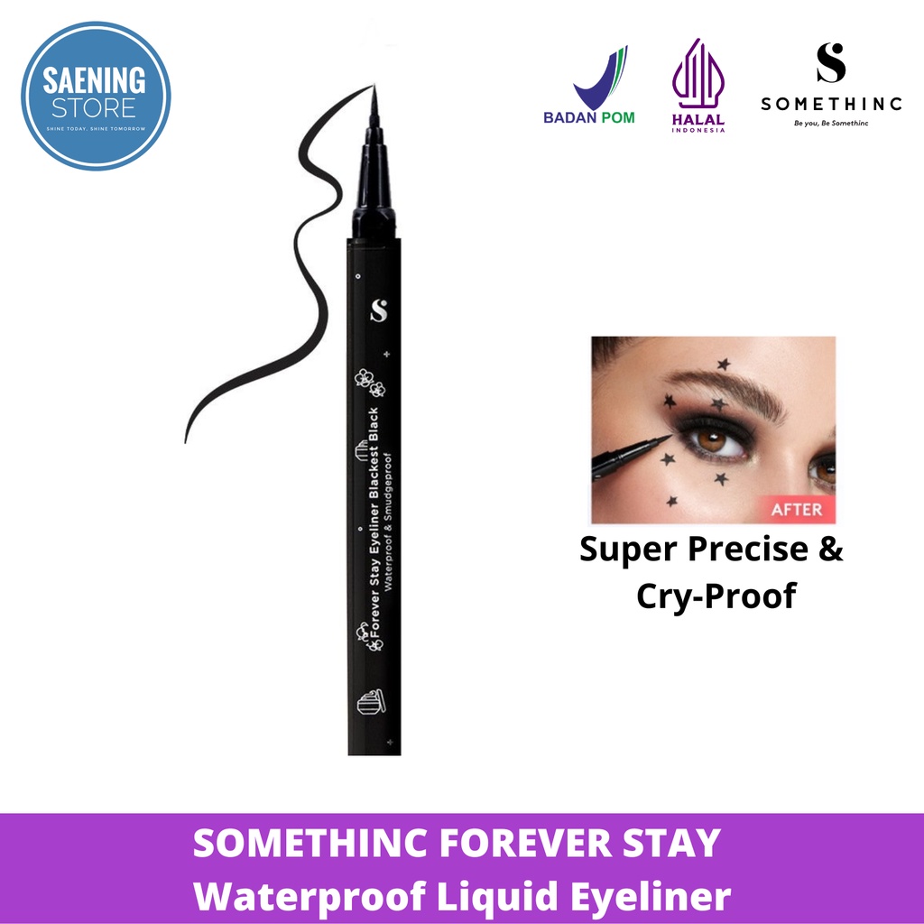 Jual SOMETHINC FOREVER STAY Waterproof Liquid Eyeliner (RENEWAL ...