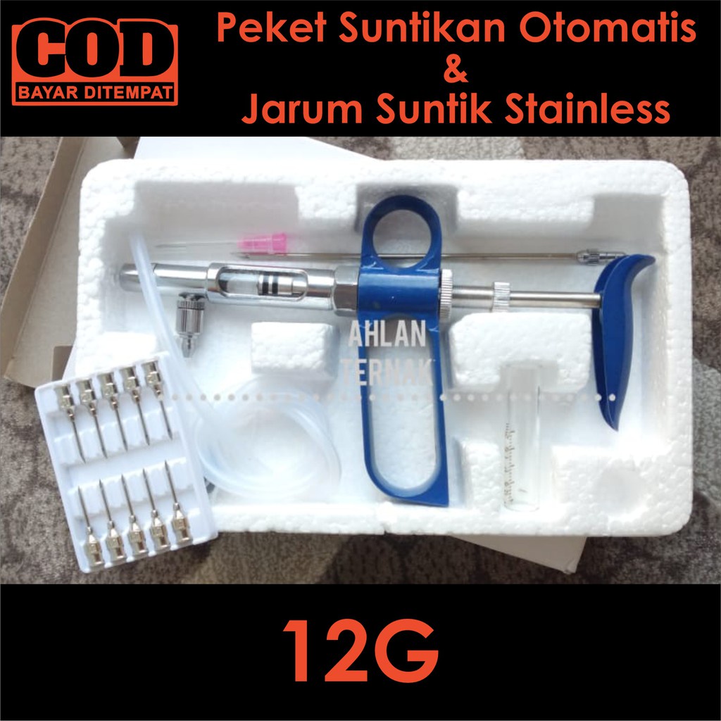 Jual Suntikan Otomatis Dan Jarum Suntik 10Pcs Stainless Steel Suntikan ...