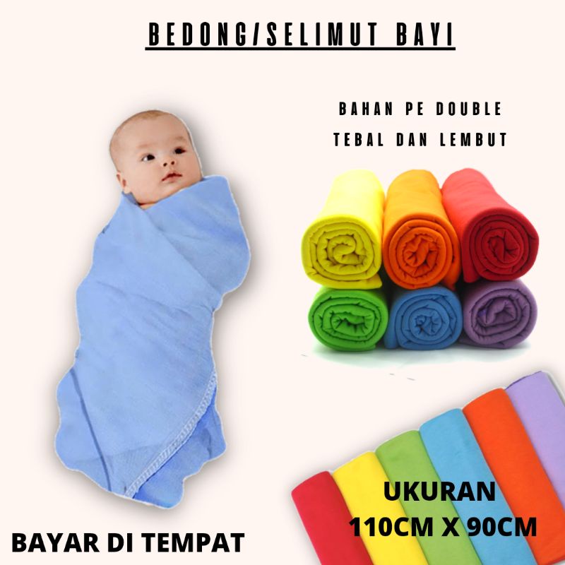 Jual Bedong pernel selimut Bayi baru lahir Lusinan warna polos lembut ...