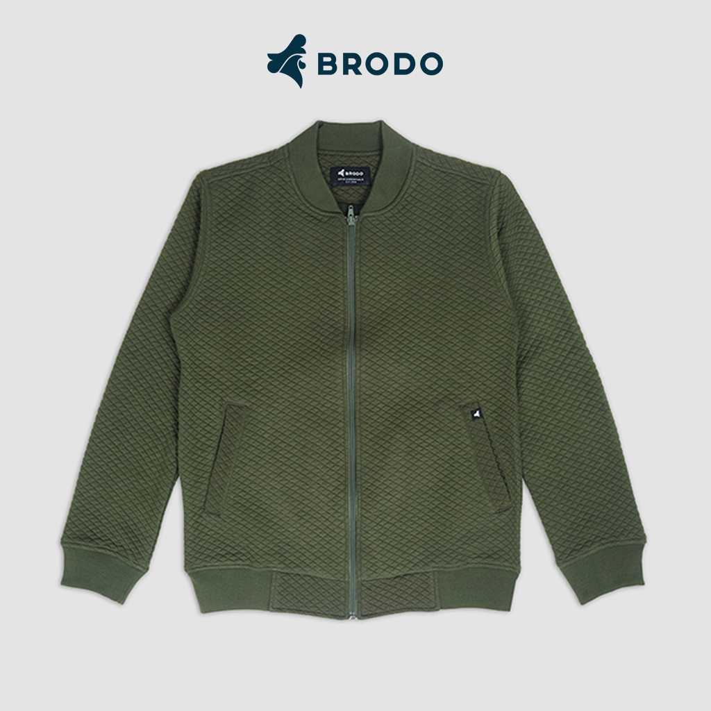 Jual BRODO - Jacket Casual Bomber Olive | Shopee Indonesia