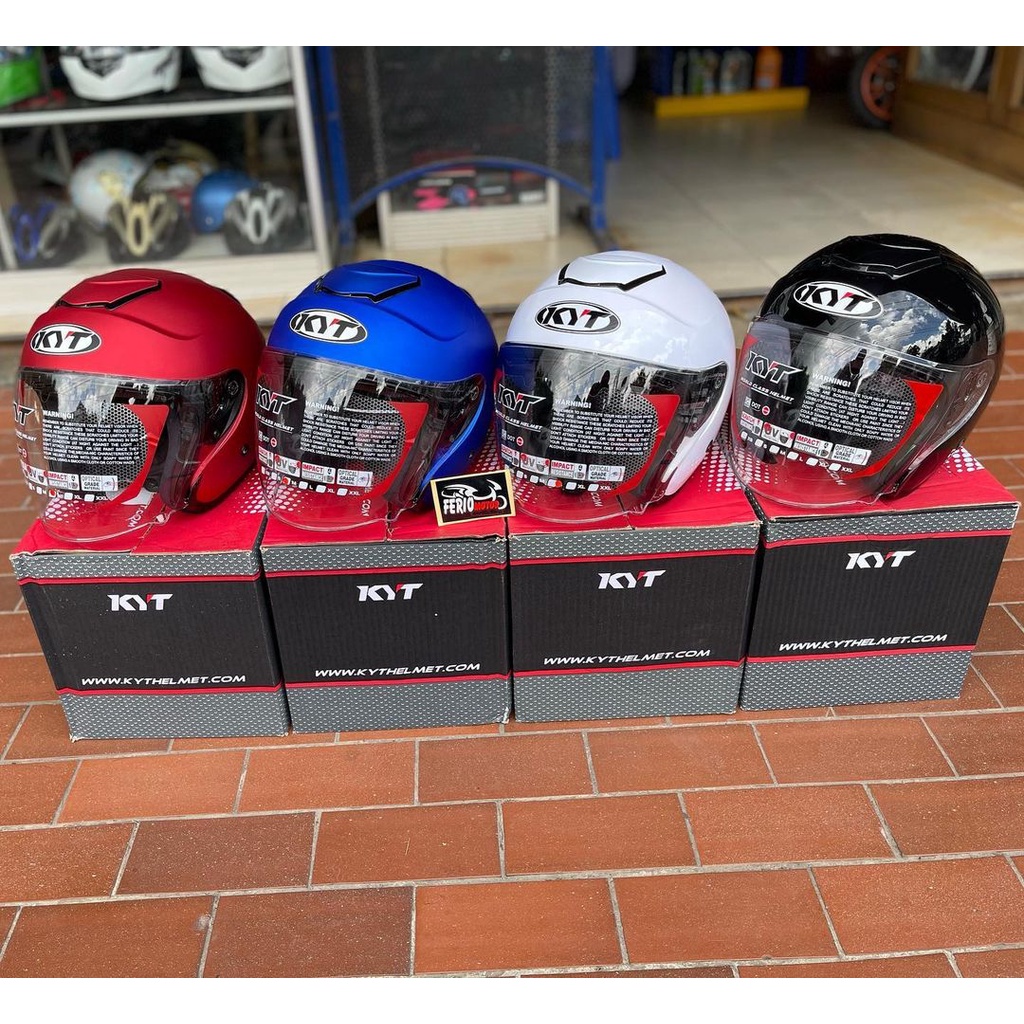 Jual KYT HELM KYT KYOTO POLOS WITH LOCK & KYT GALAXY FLAT POLOS ...