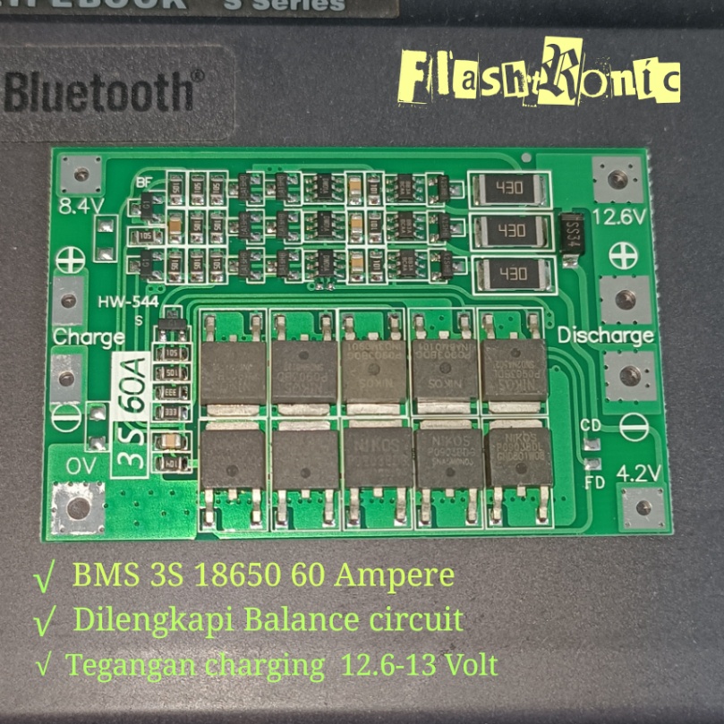 Jual BMS 3S 60Amp 18650 lithium ion | Shopee Indonesia