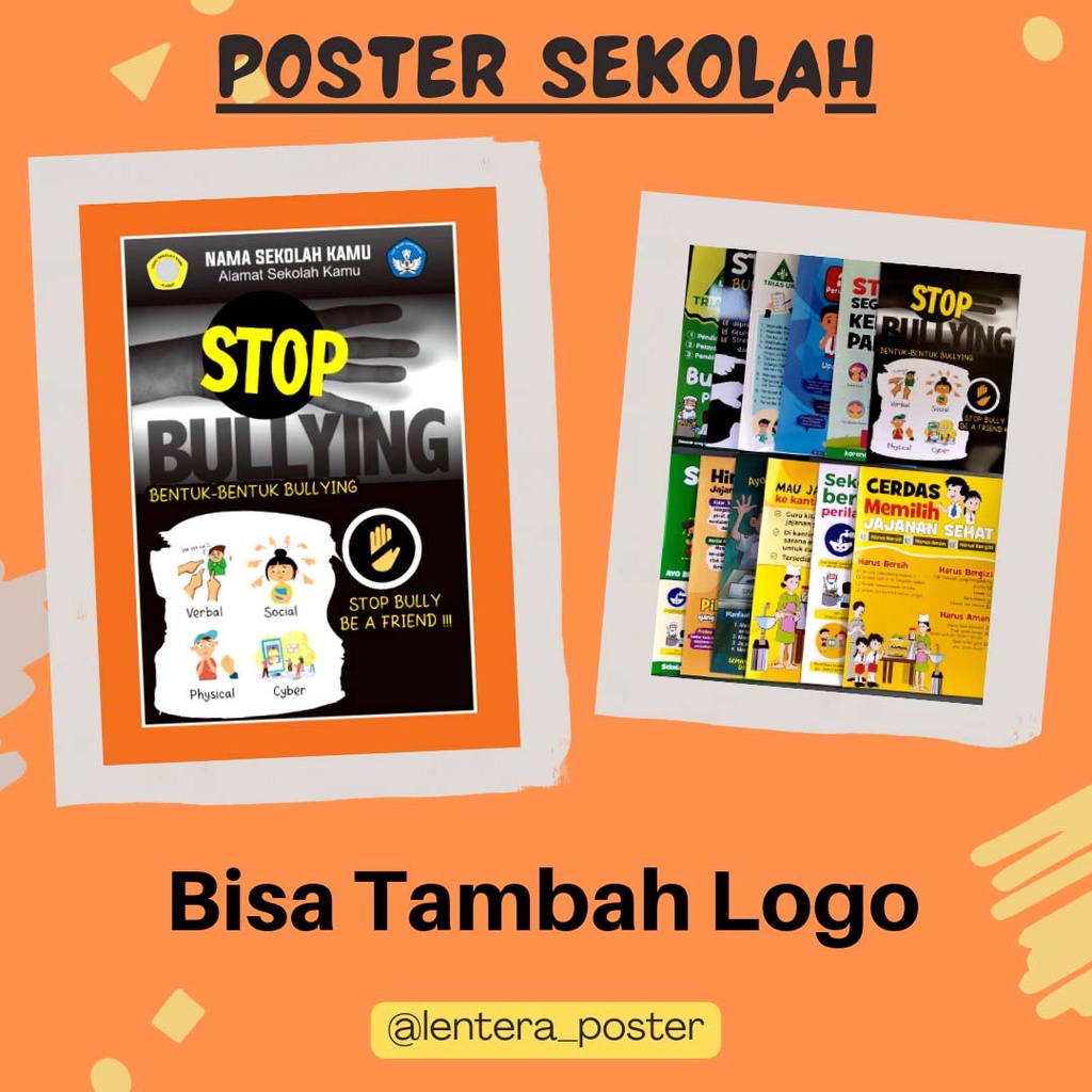 Jual Poster Sekolah - Poster Jajanan Sehat - Poster Bullying Bisa ...