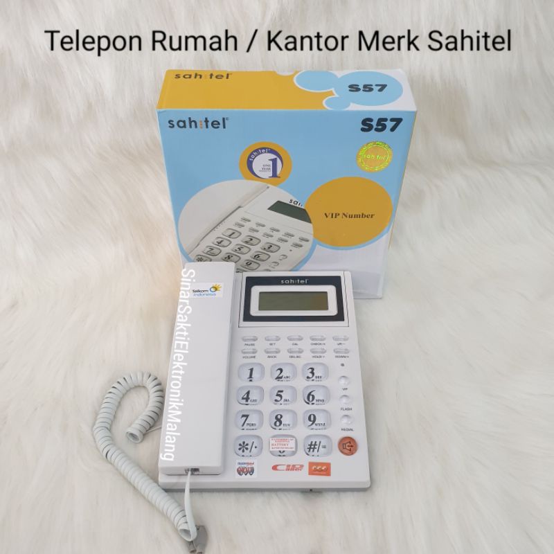 Jual Telepon Rumah Kantor Sahitel Pesawat Telpon Telfon S57 S 57 Putih ...