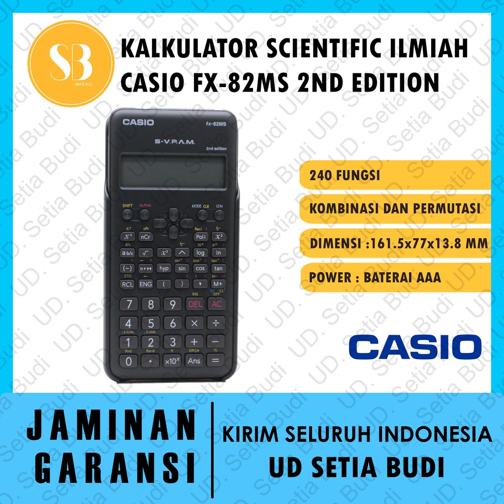 Jual Kalkulator Scientific CASIO FX-82MS 2nd Edition | Shopee Indonesia