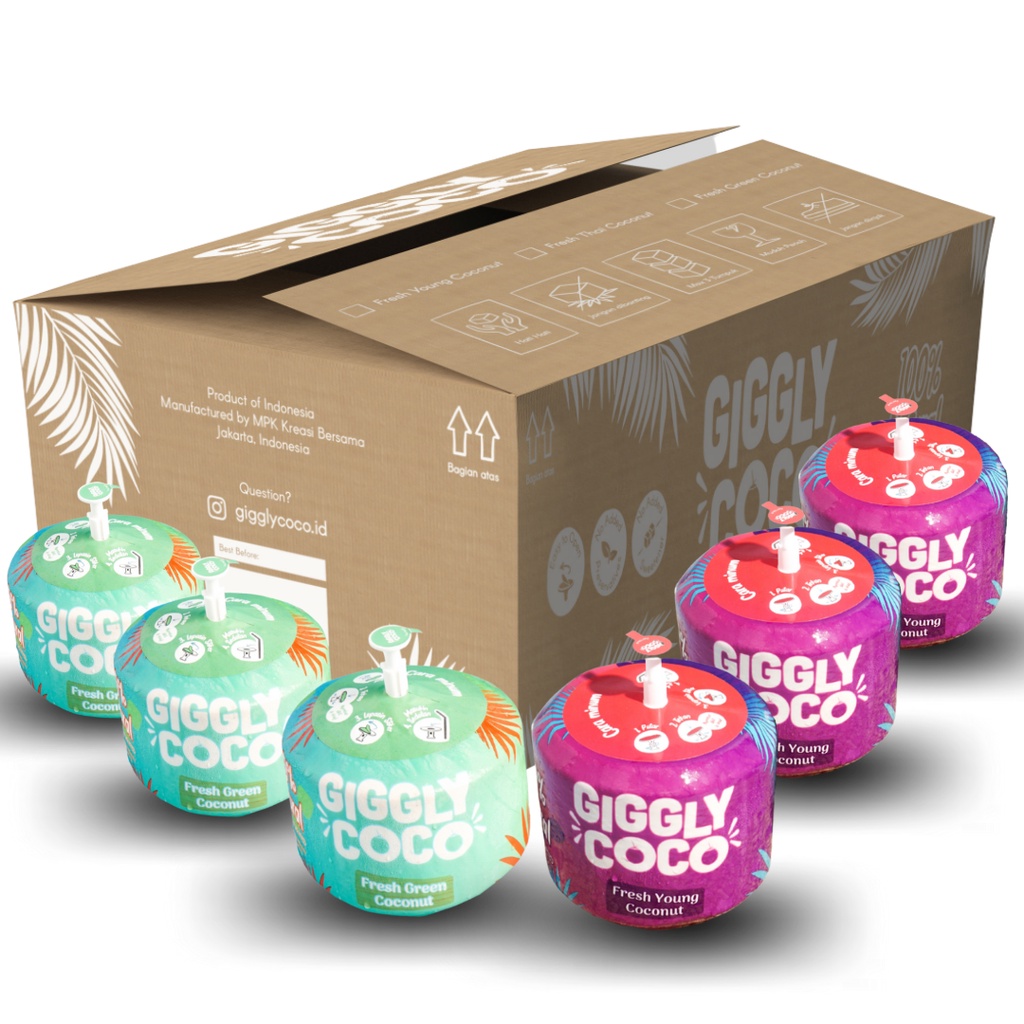 Jual Giggly Coco - Mix Package (Kelapa Muda + Kelapa Hijau) | Shopee ...