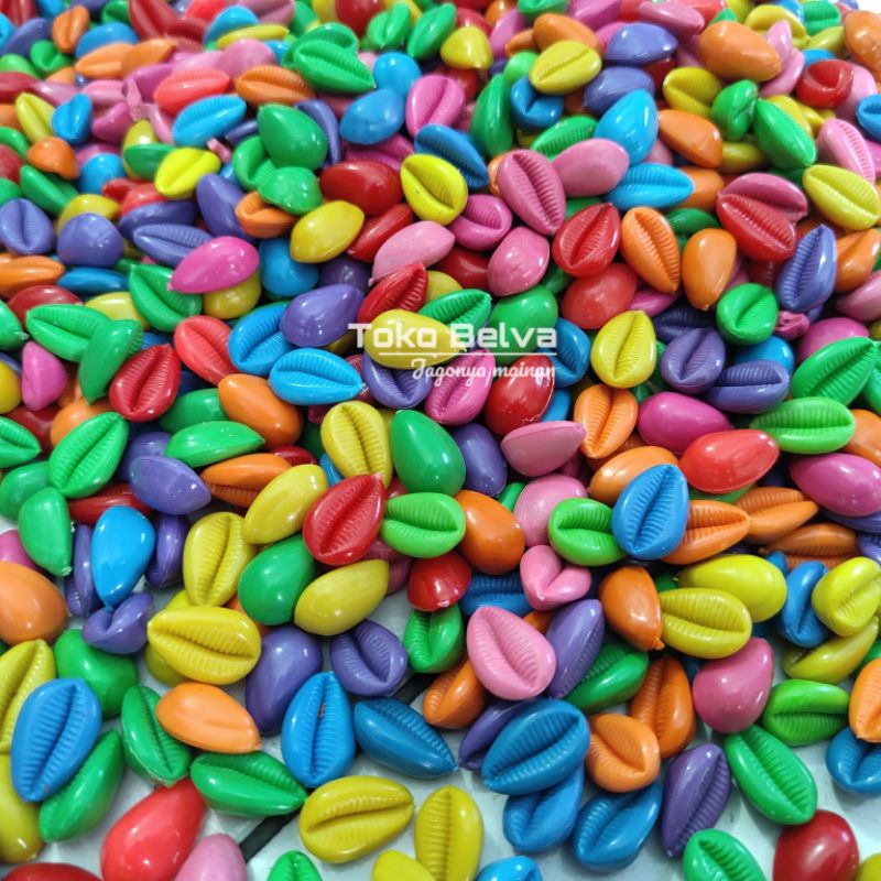 Jual BIJI Kerang CONGKLAK Dakon Kuwuk isi 105 pcs Plastik Ukuran 2 cm ...