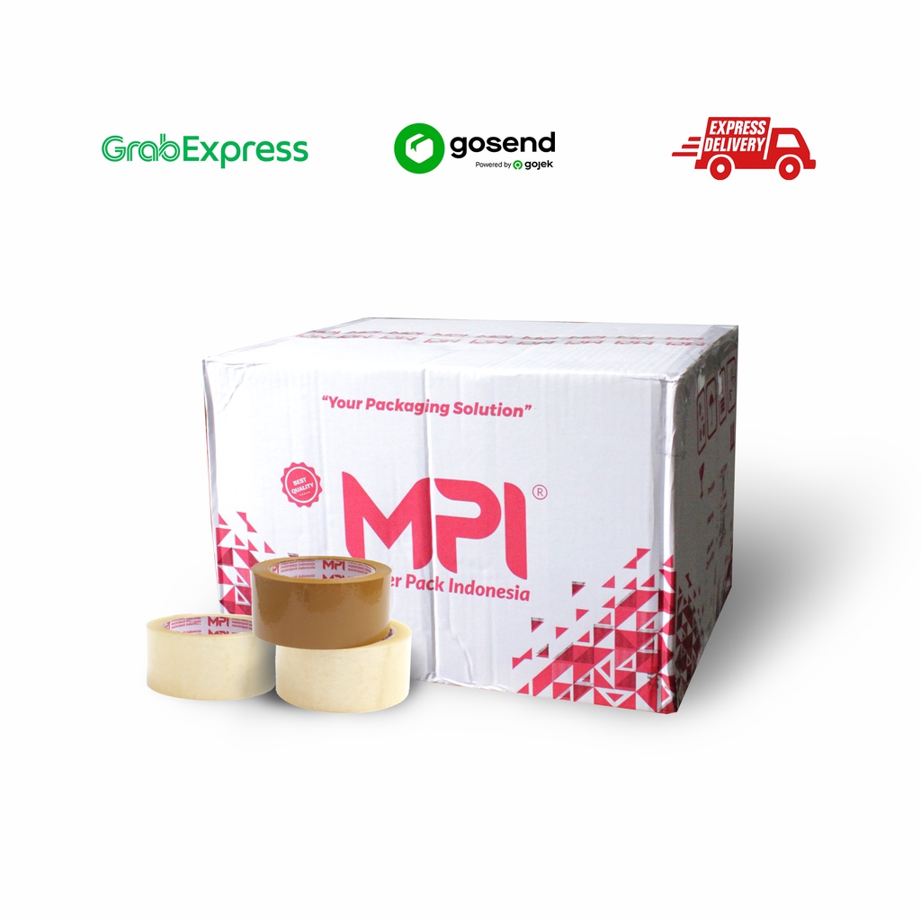 Jual Lakban Bening - Lakban Cokelat 48 mm x 100 Yard MPI 1 Dus isi 72 Roll | Shopee Indonesia